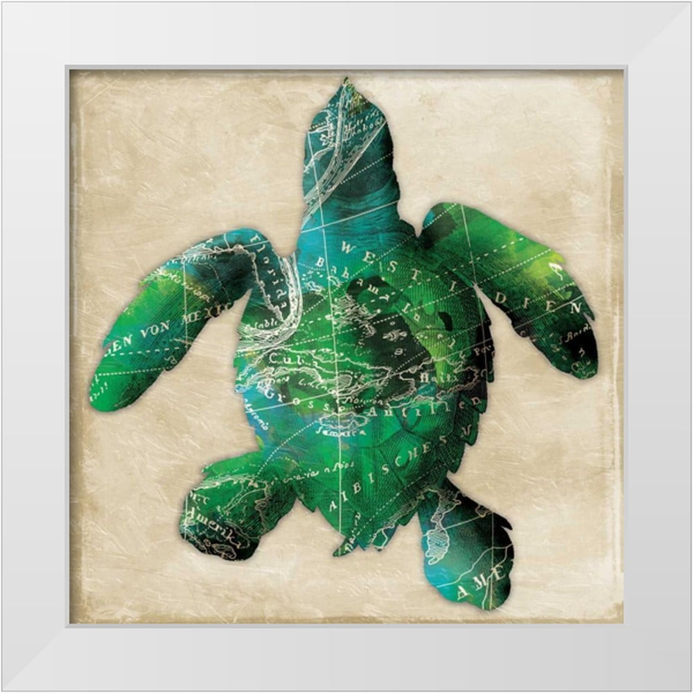 Grey, Jace 20x20 White Modern Wood Framed Museum Art Print Titled - Map ...