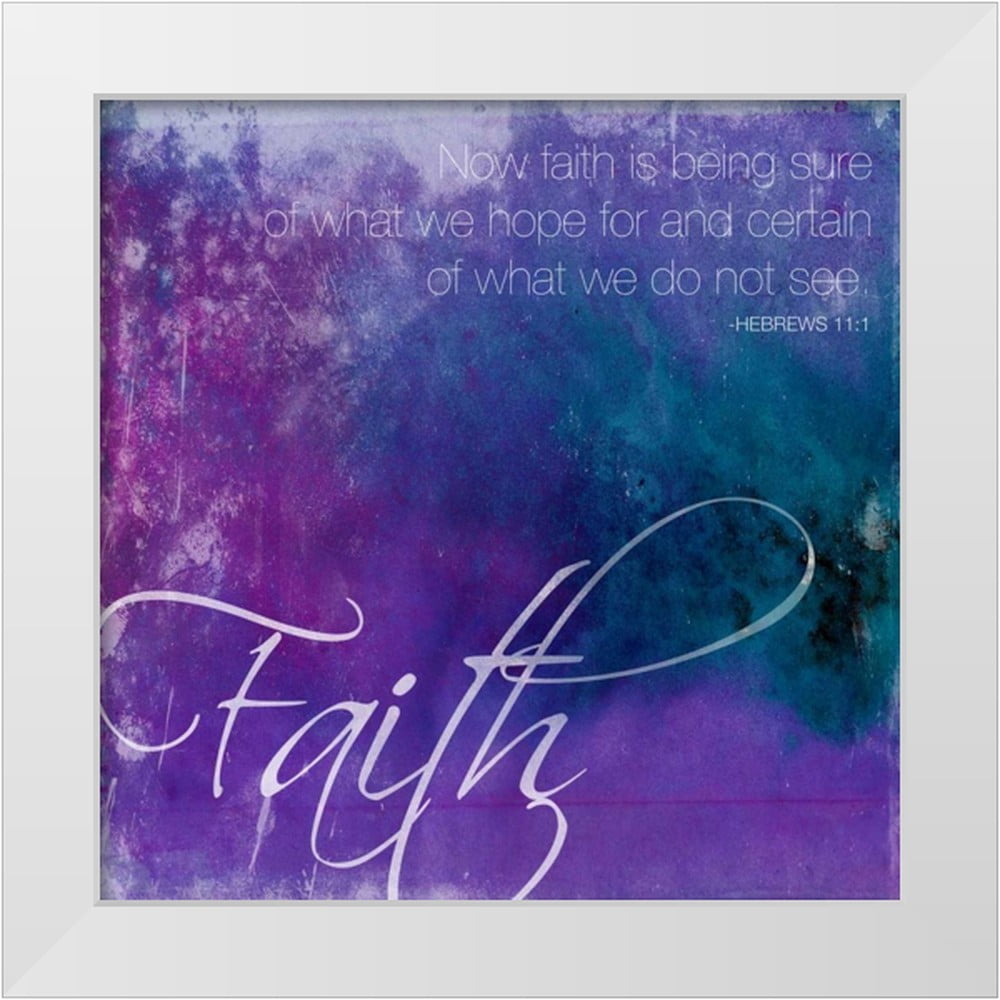 Grey, Jace 20x20 White Modern Wood Framed Museum Art Print Titled - Watercolor Faith - Walmart.com