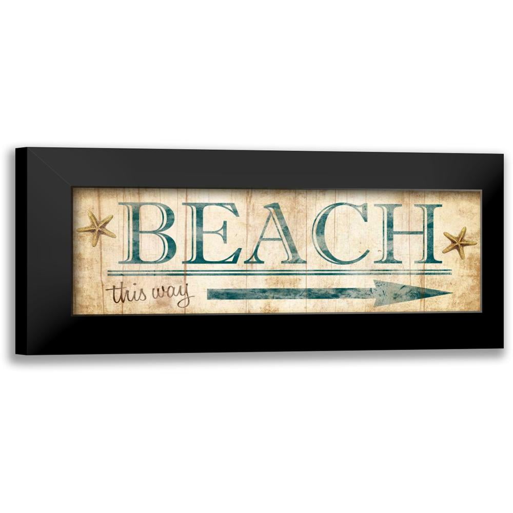 Grey, Jace 24x11 Black Modern Framed Museum Art Print Titled - Beach ...