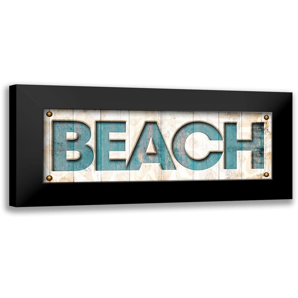 Grey, Jace 24x11 Black Modern Framed Museum Art Print Titled - Beach ...