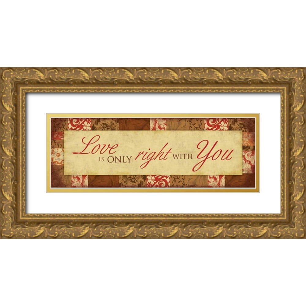 Grey, Jace 24x11 Gold Ornate Wood Framed with Double Matting Museum Art ...