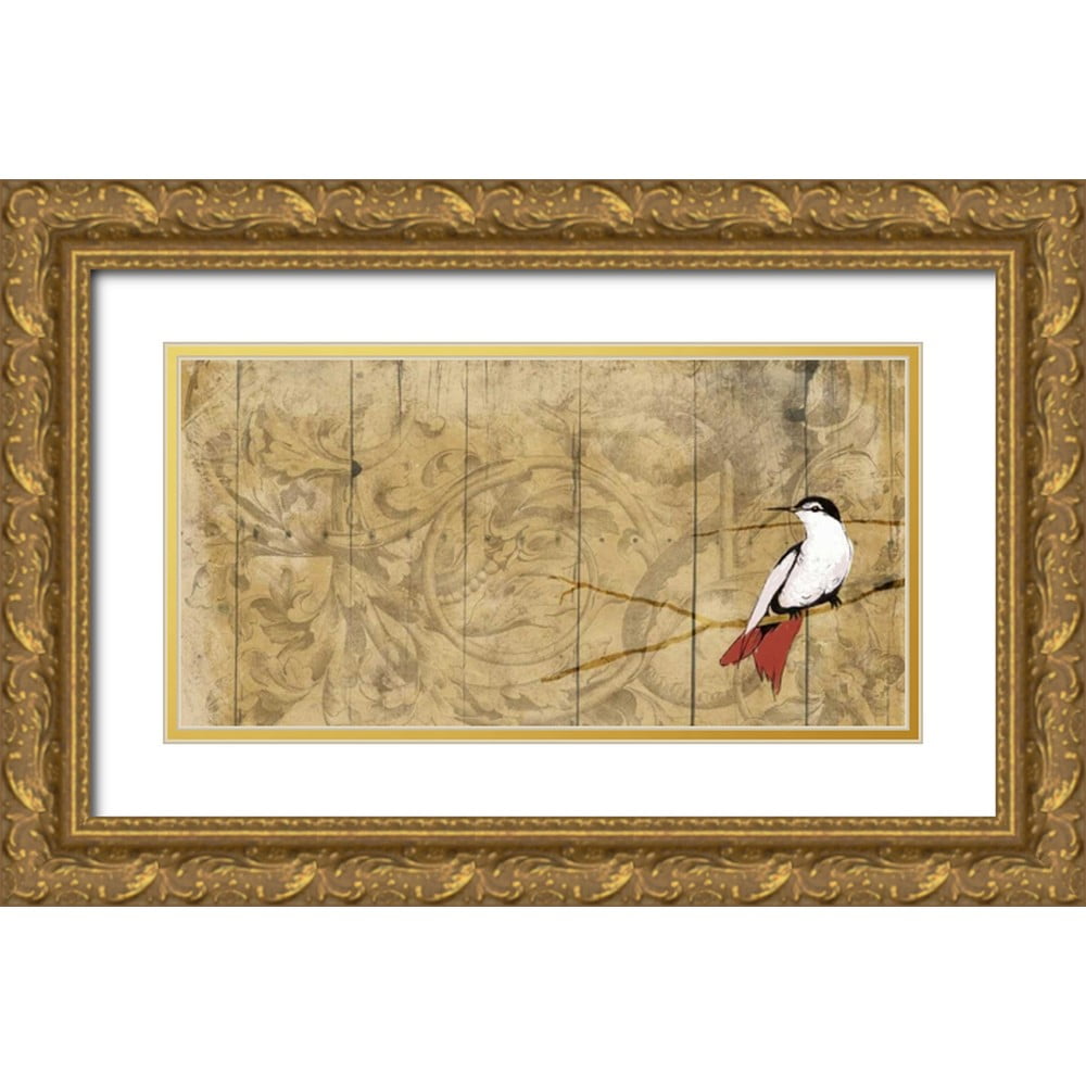 Grey, Jace 24x14 Gold Ornate Wood Framed with Double Matting Museum Art ...