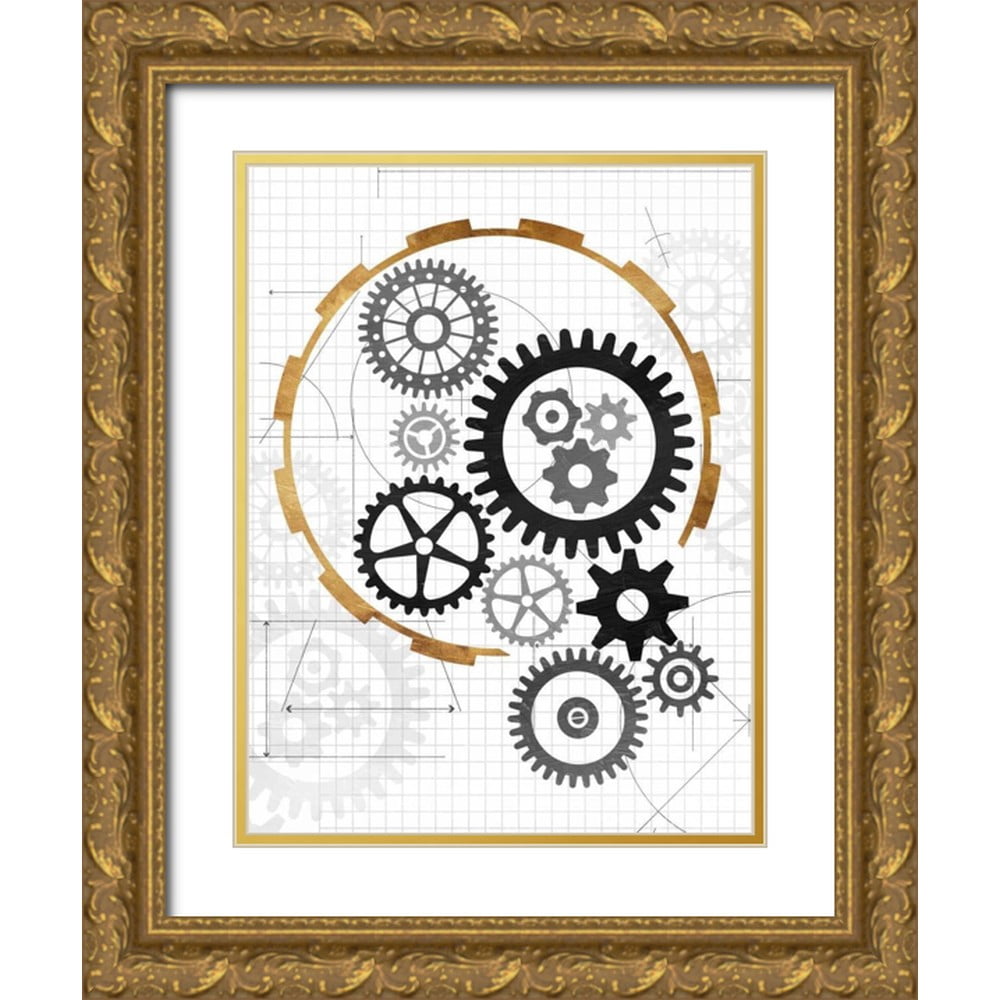 Grey, Jace 25x32 Gold Ornate Wood Framed with Double Matting Museum Art ...