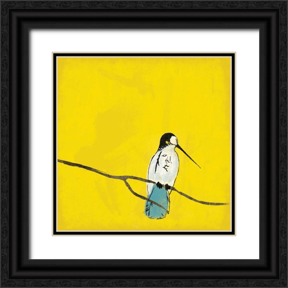 Grey, Jace 26x26 Black Ornate Wood Framed with Double Matting Museum ...