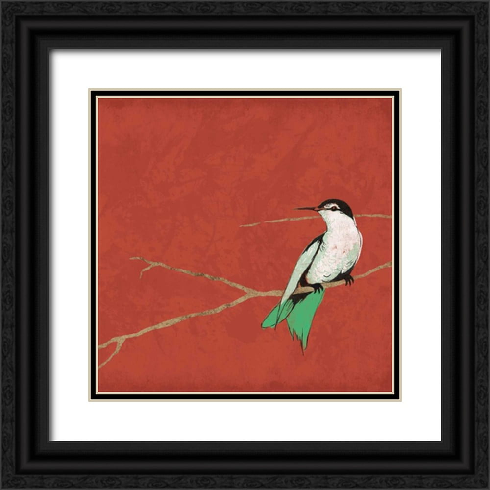 Grey, Jace 26x26 Black Ornate Wood Framed with Double Matting Museum ...