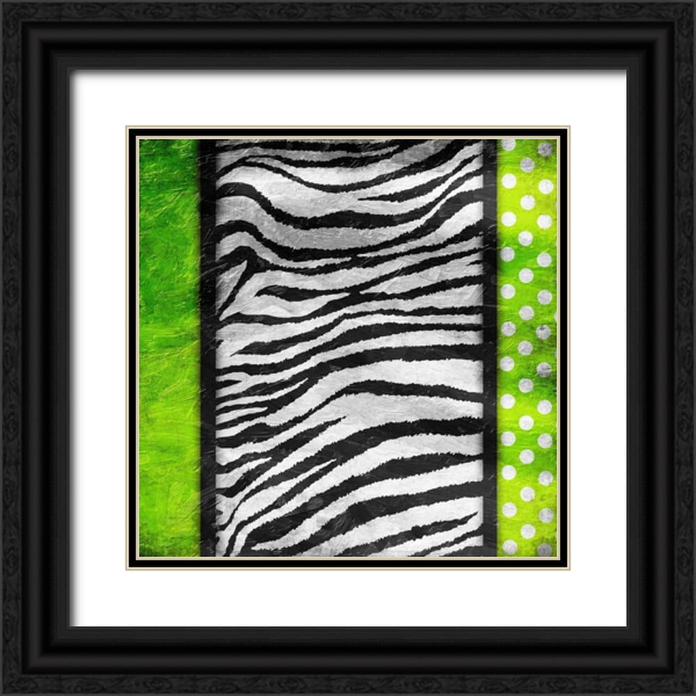 Grey, Jace 26x26 Black Ornate Wood Framed with Double Matting Museum ...