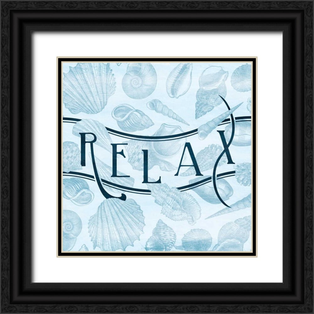 Grey, Jace 26x26 Black Ornate Wood Framed with Double Matting Museum ...