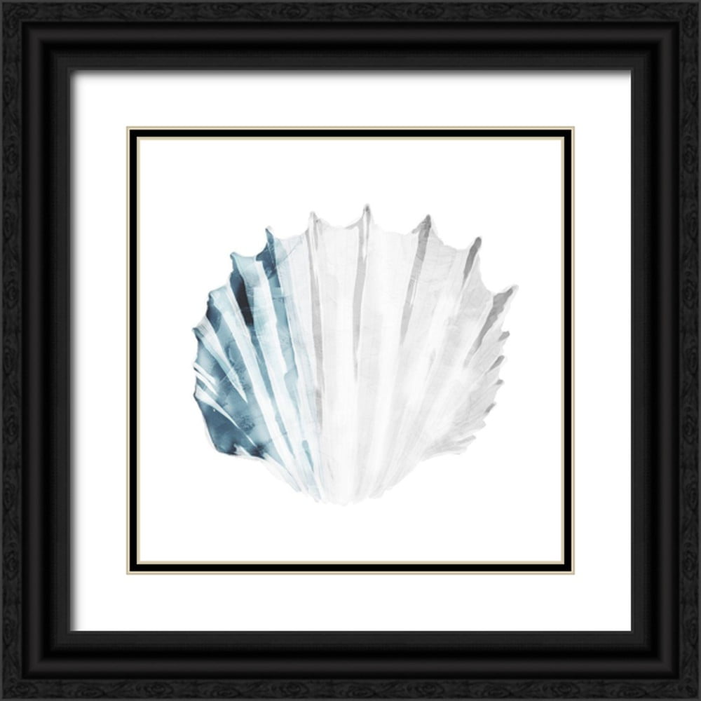 Grey, Jace 26x26 Black Ornate Wood Framed with Double Matting Museum ...