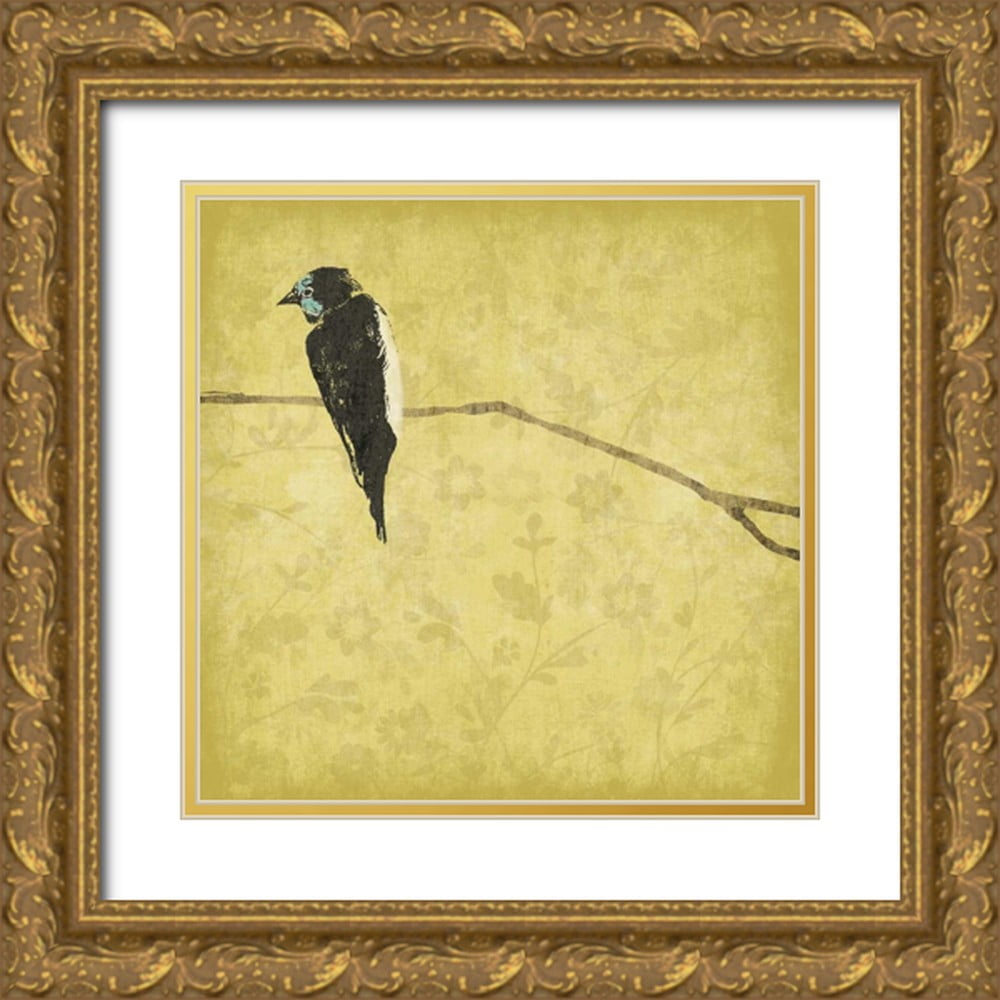 Grey, Jace 26x26 Gold Ornate Wood Framed with Double Matting Museum Art ...