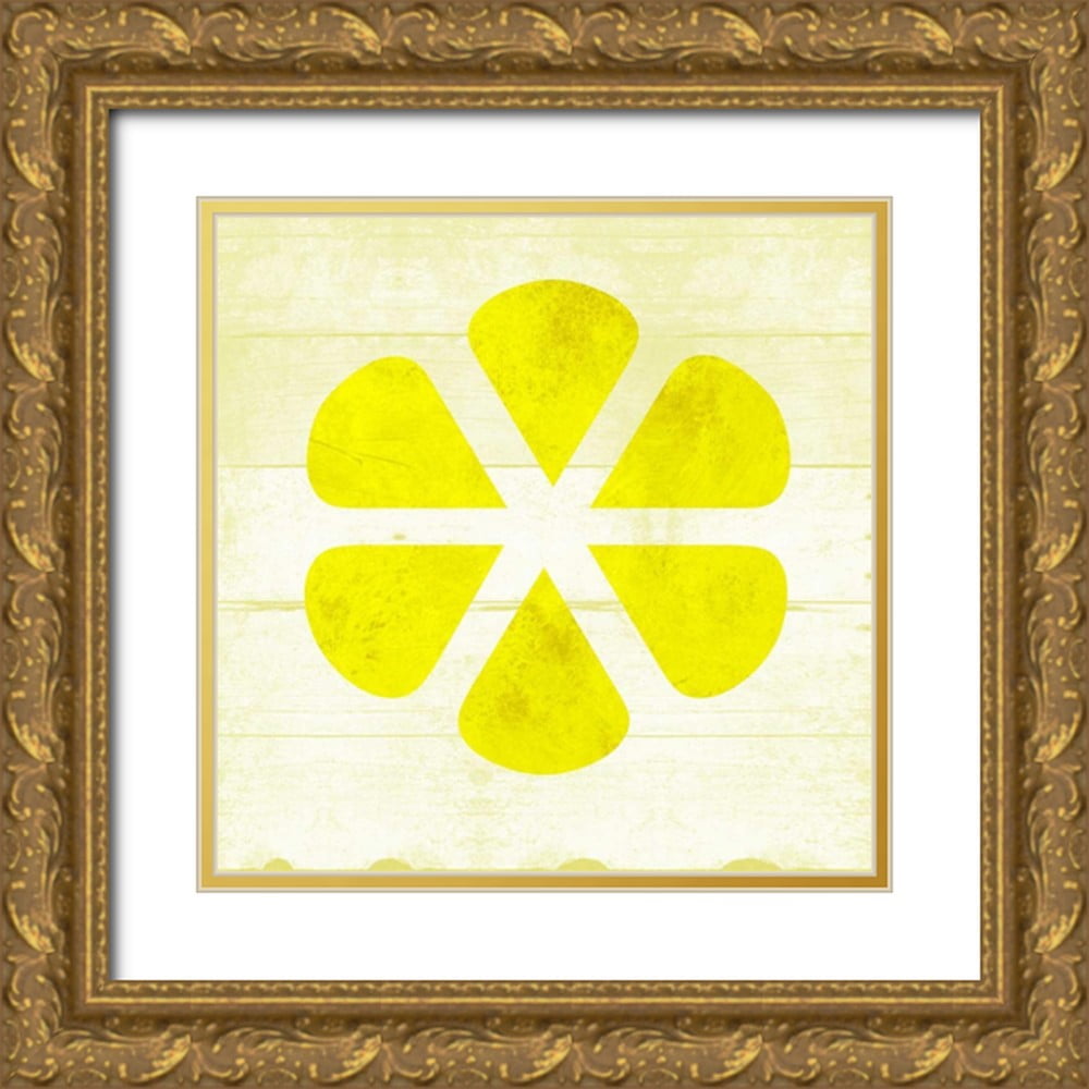 Grey, Jace 26x26 Gold Ornate Wood Framed with Double Matting Museum Art ...