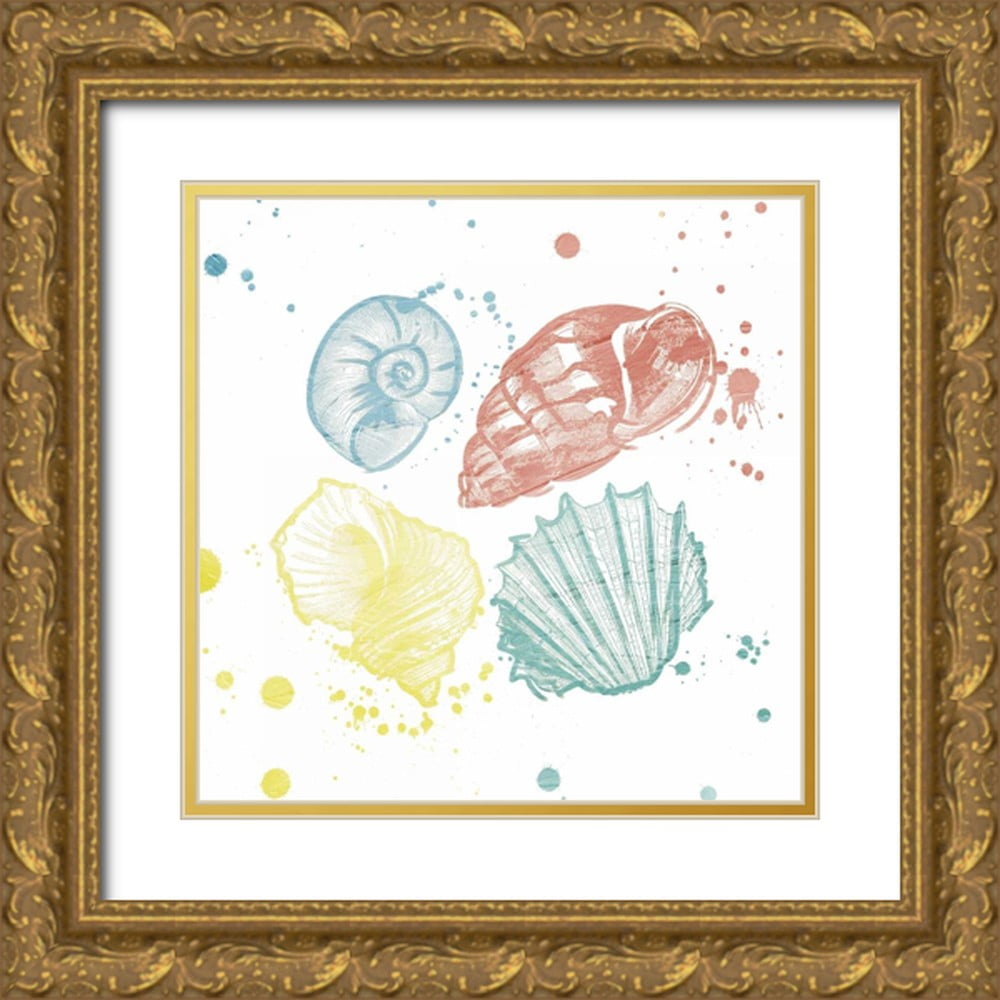 Grey, Jace 26x26 Gold Ornate Wood Framed with Double Matting Museum Art ...