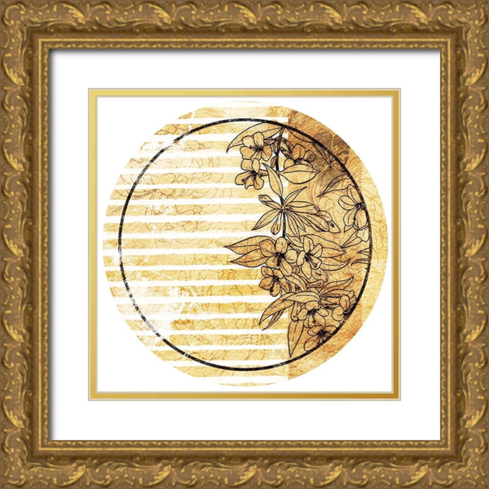 Grey, Jace 26x26 Gold Ornate Wood Framed with Double Matting Museum Art ...