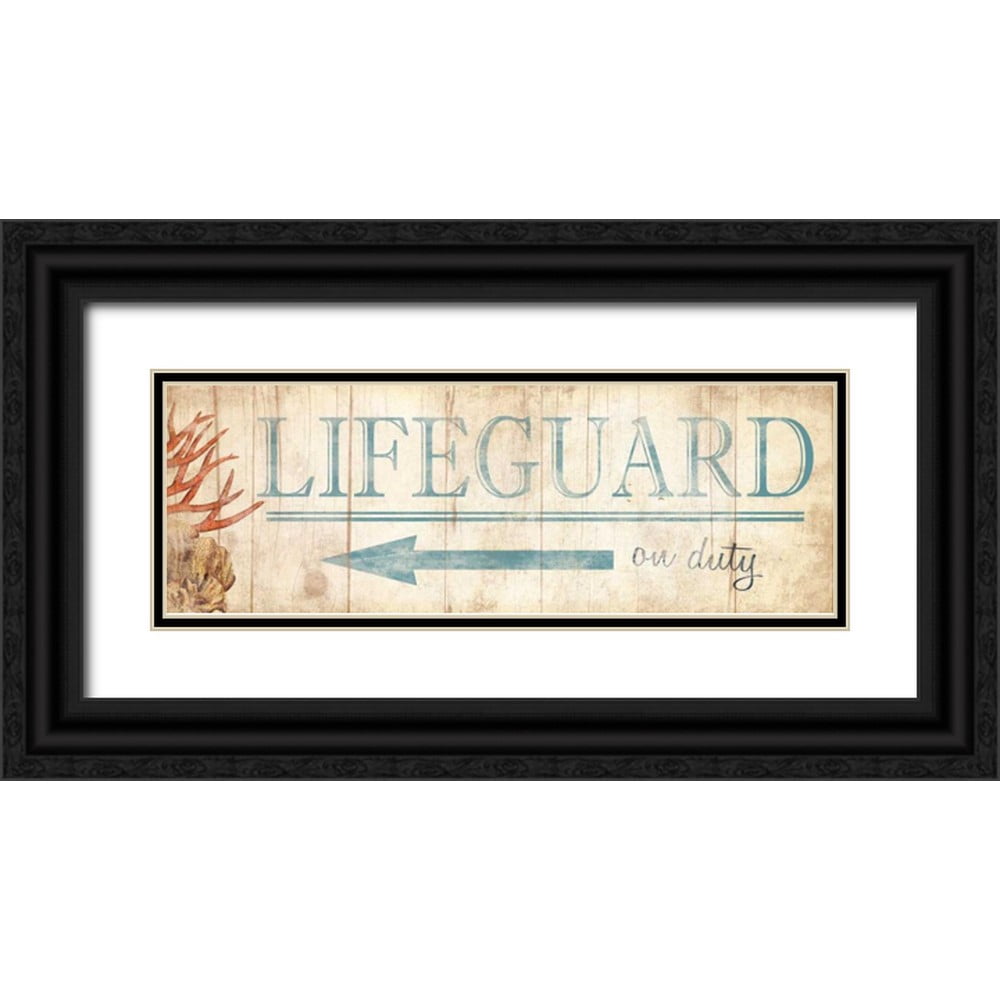 Grey, Jace 32x14 Black Ornate Wood Framed with Double Matting Museum ...