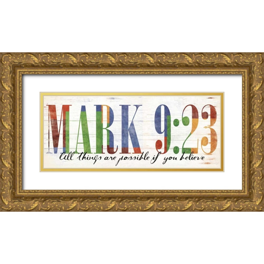 Grey, Jace 32x15 Gold Ornate Wood Framed with Double Matting Museum Art Print Titled - All ...