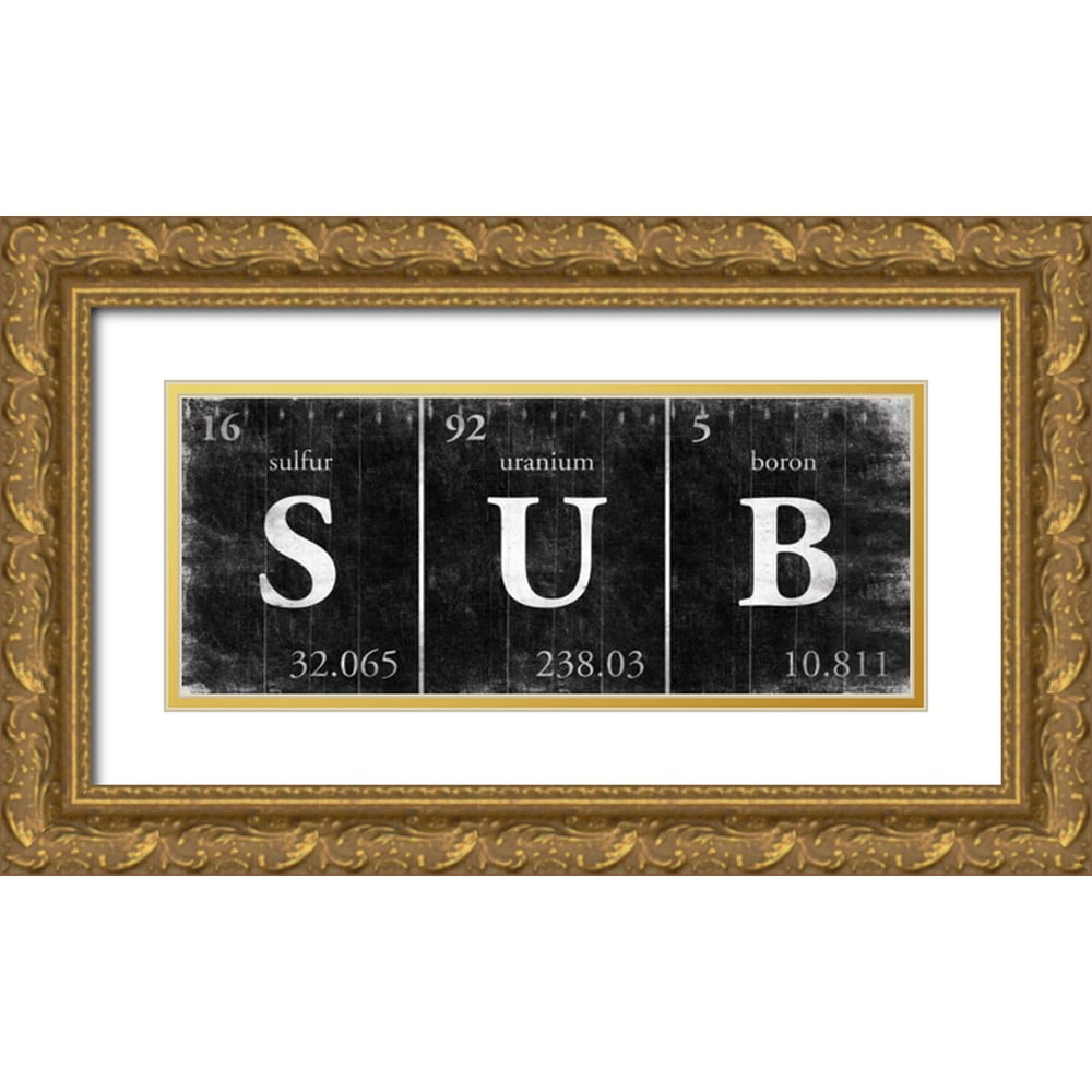 Grey, Jace 32x15 Gold Ornate Wood Framed with Double Matting Museum Art ...