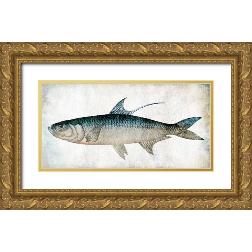 Grey, Jace 32x18 Gold Ornate Wood Framed with Double Matting Museum Art ...