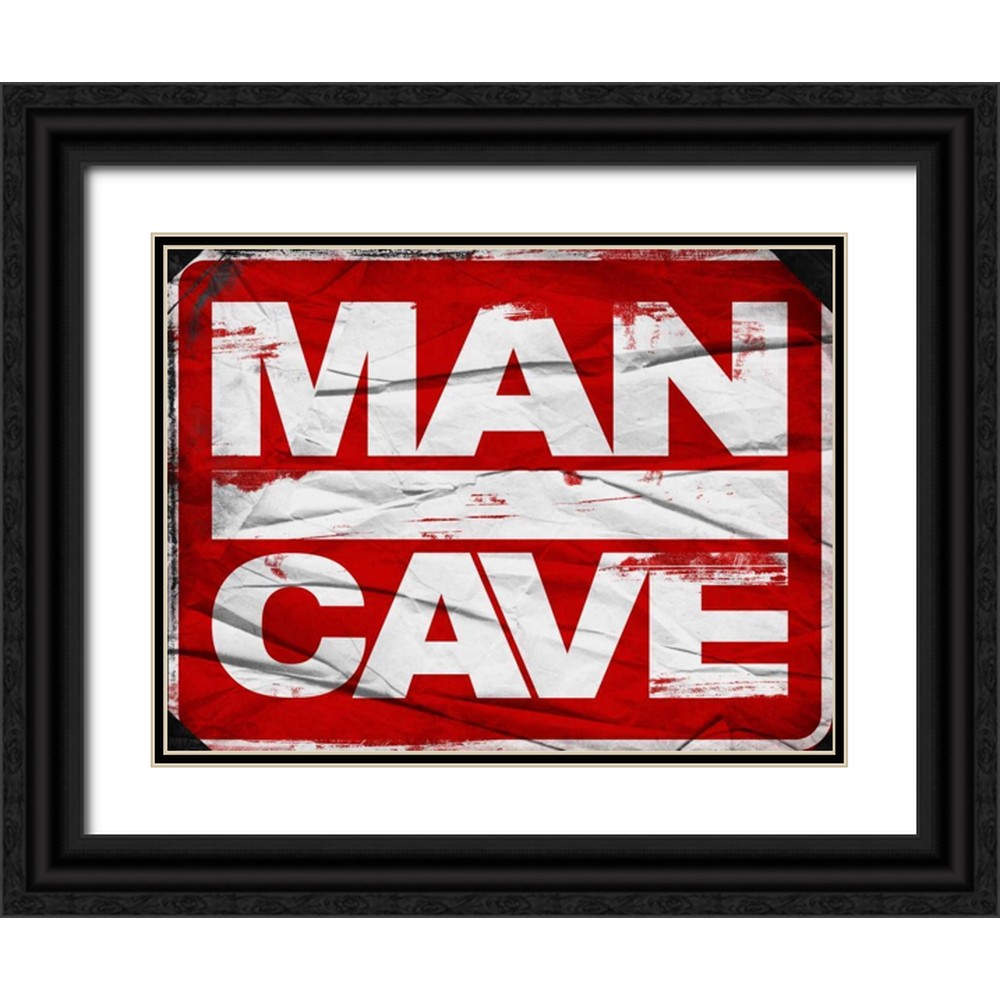 Grey, Jace 32x25 Black Ornate Wood Framed with Double Matting Museum ...
