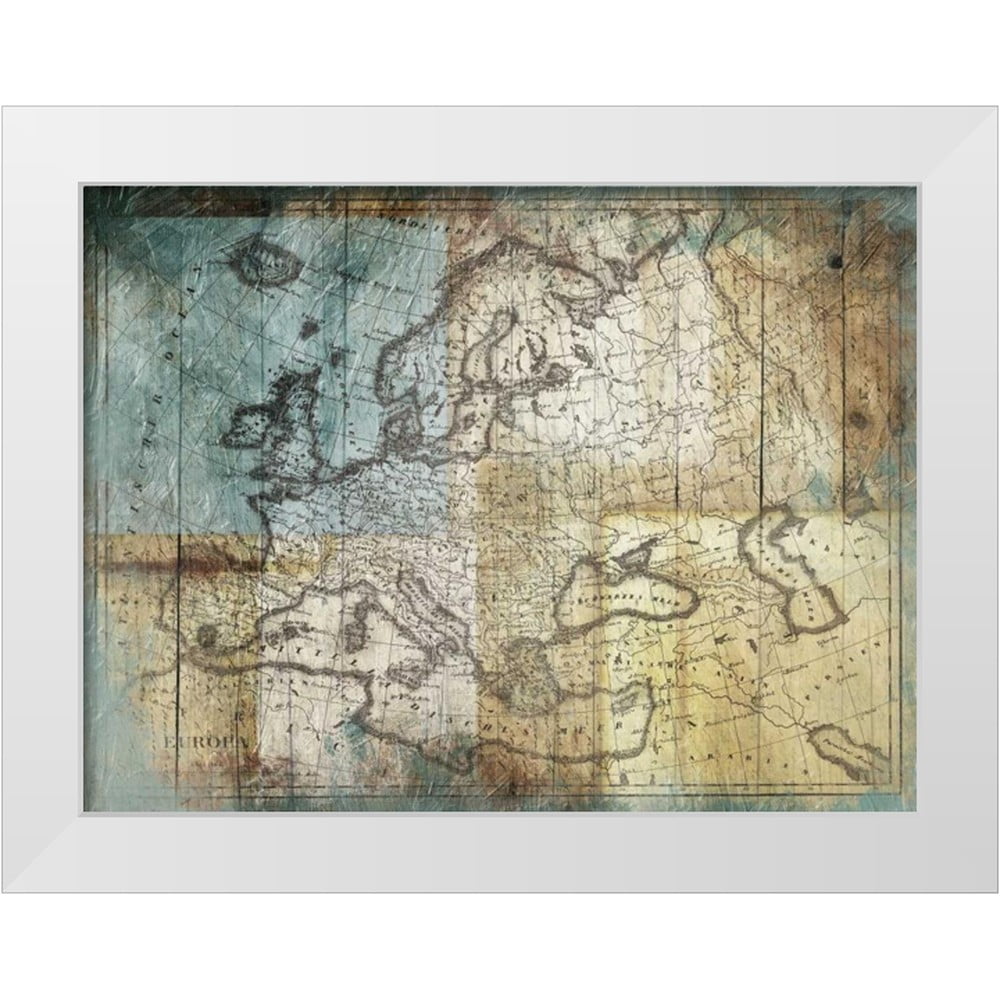 Grey, Jace 32x25 White Modern Wood Framed Museum Art Print Titled ...