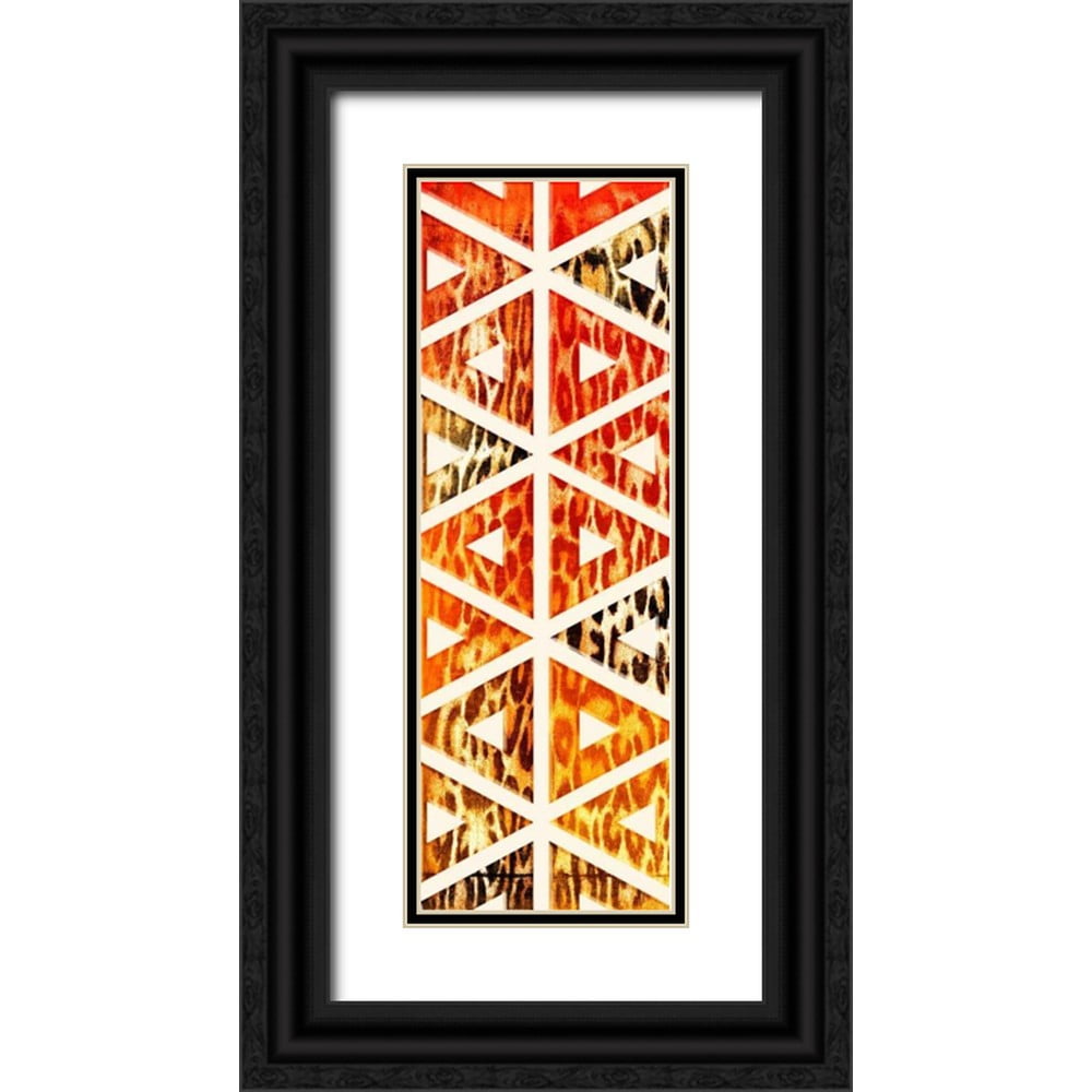 Grey, Jace 7x14 Black Ornate Wood Framed with Double Matting Museum Art ...