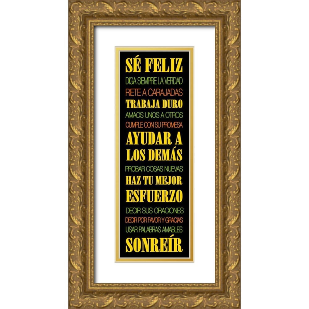 Grey, Jace 7x14 Gold Ornate Wood Framed with Double Matting Museum Art ...