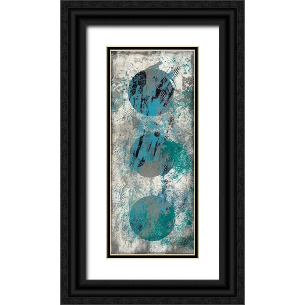 Grey, Jace 8x14 Black Ornate Wood Framed with Double Matting Museum Art ...