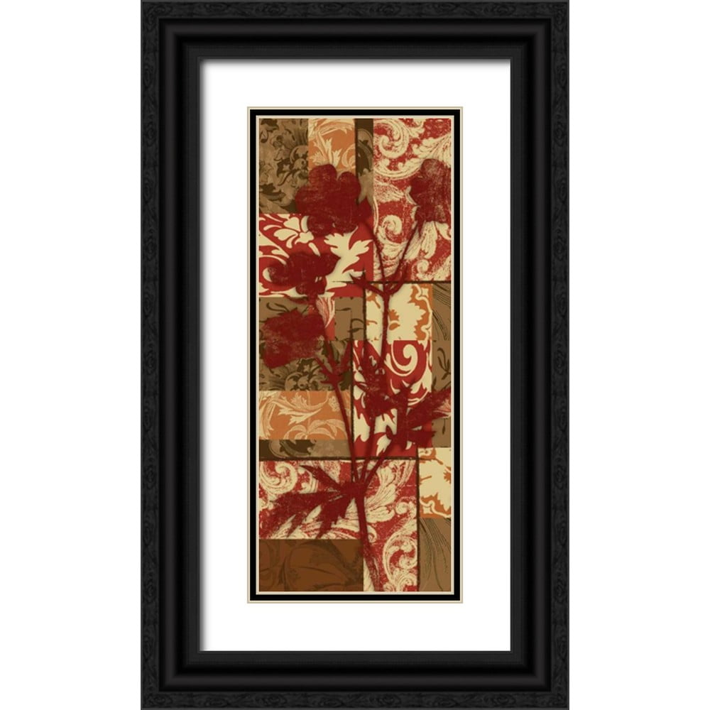 Grey, Jace 8x14 Black Ornate Wood Framed with Double Matting Museum Art ...