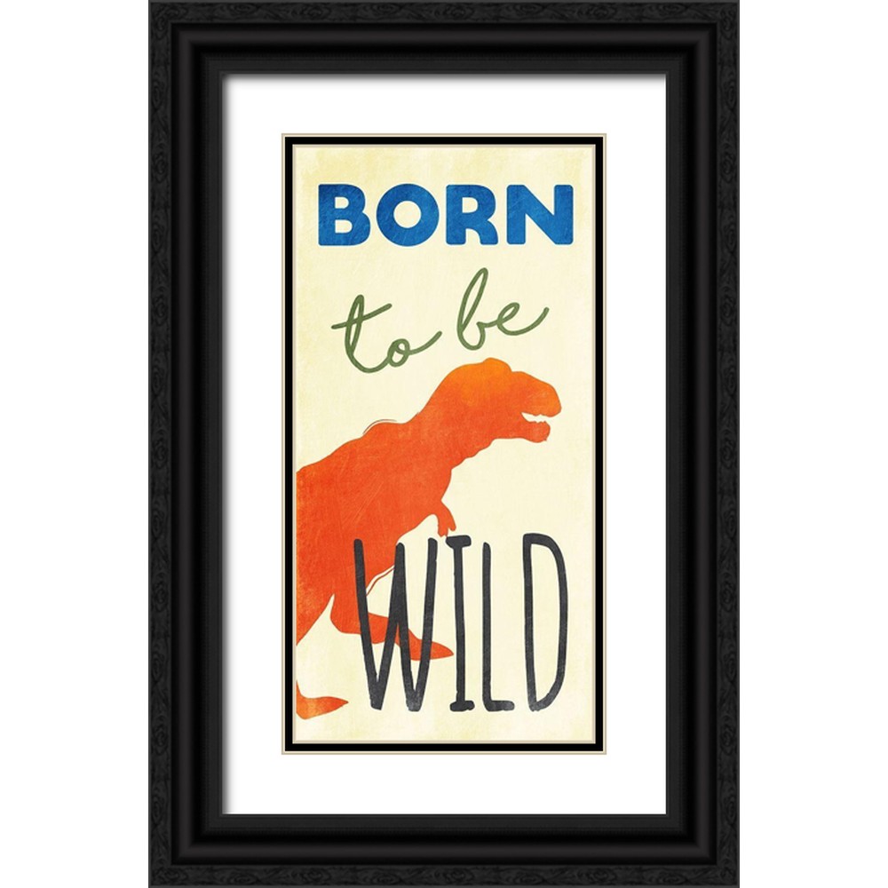 Grey, Jace 9x14 Black Ornate Wood Framed with Double Matting Museum Art ...