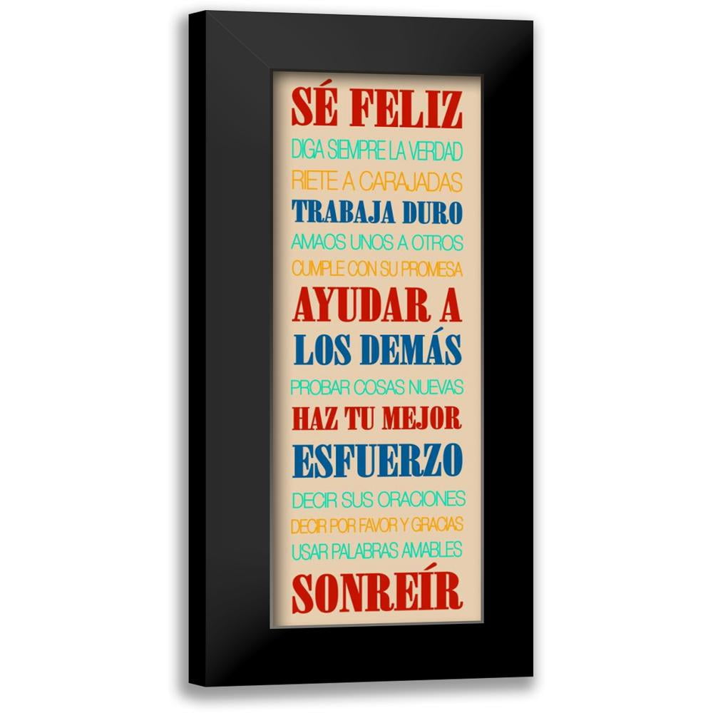 Grey, Jace 9x18 Black Modern Framed Museum Art Print Titled - Feliz 2 ...