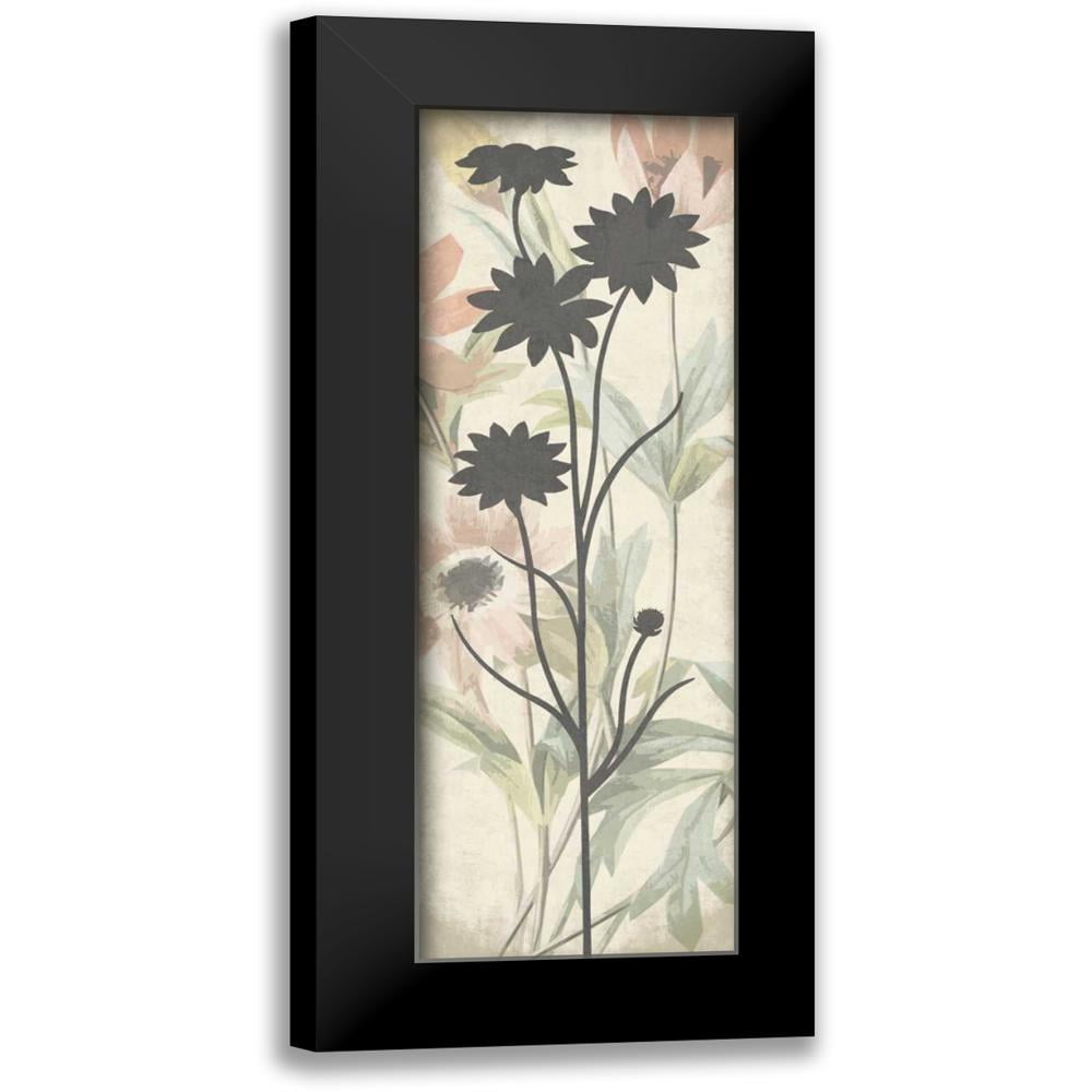 Grey, Jace 9x18 Black Modern Framed Museum Art Print Titled - Floral ...