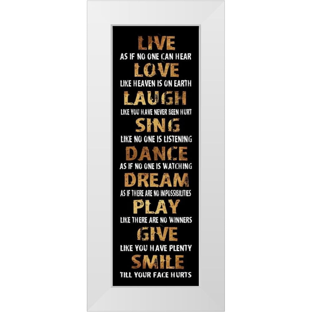 Grey, Jace 9x18 White Modern Wood Framed Museum Art Print Titled - Gold ...
