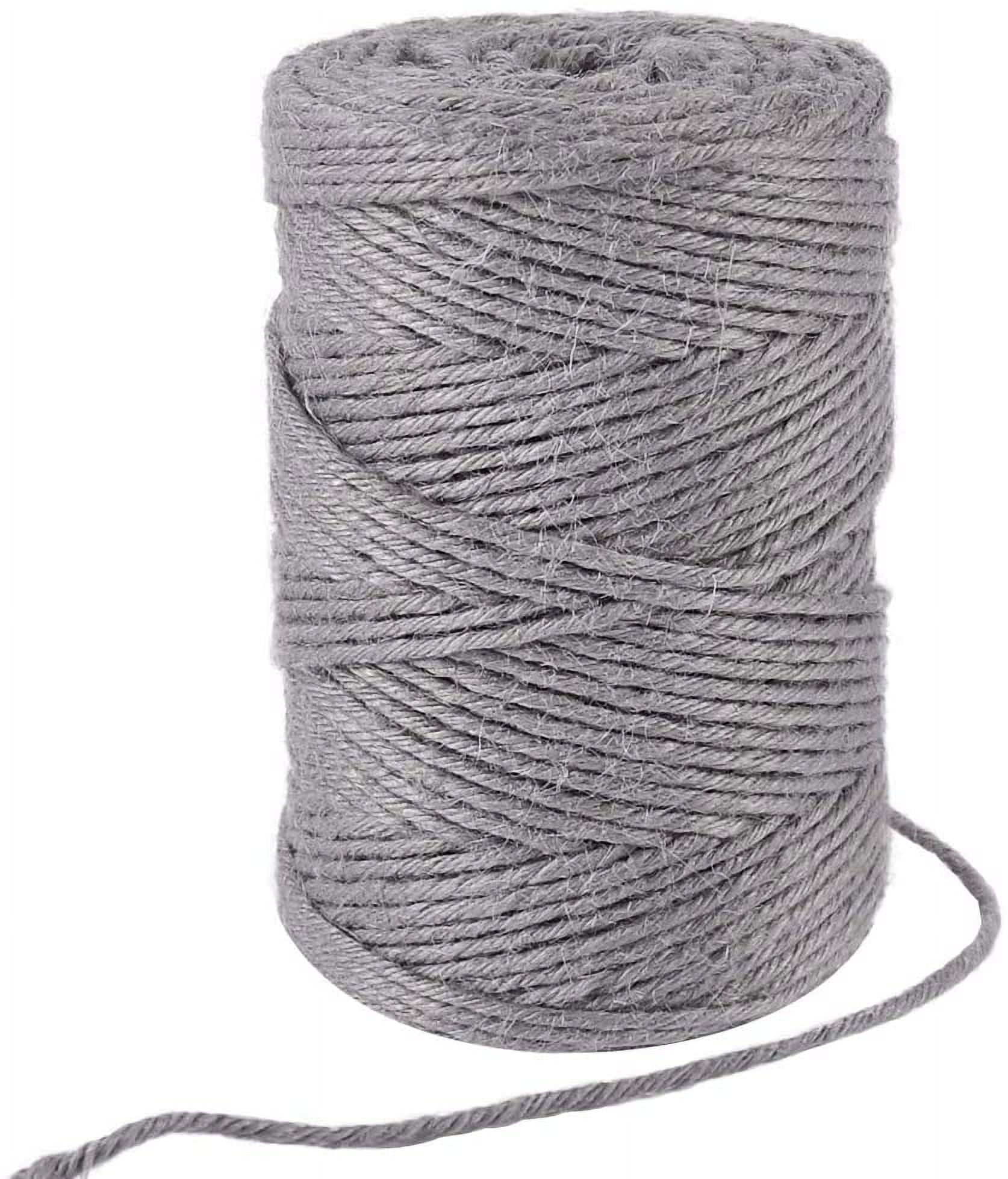 Grey Jute Twine, 328 Feet 3mm Thick Twine Rope for Gift Wrapping ...