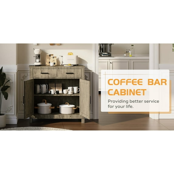 Grey Kitchen Storage | Accommodate Coffee Maker and Toaster | Subtle ...