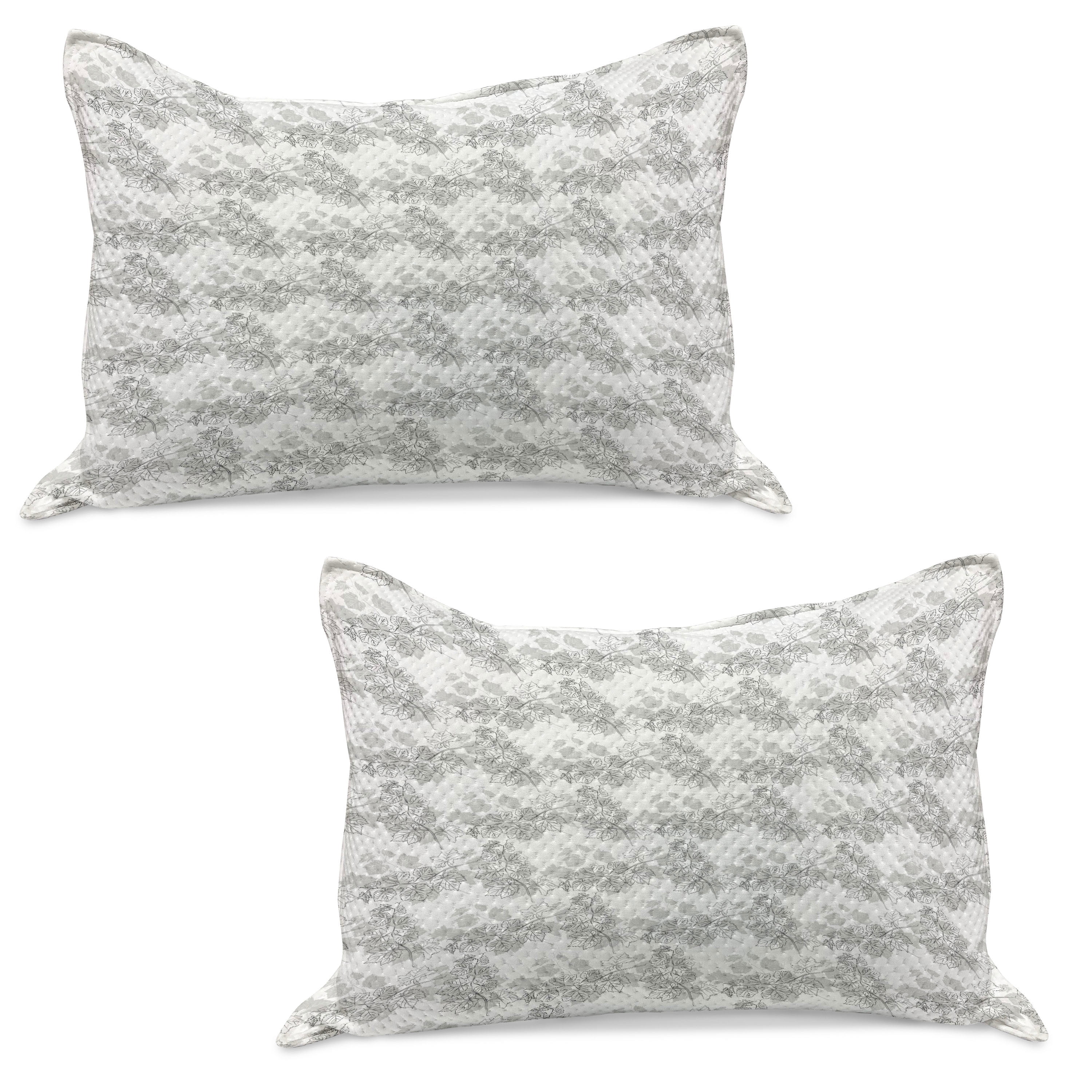 Grey Knitted Quilt Pillowcover Set of 2, Spherical Disc Shaped Internal ...