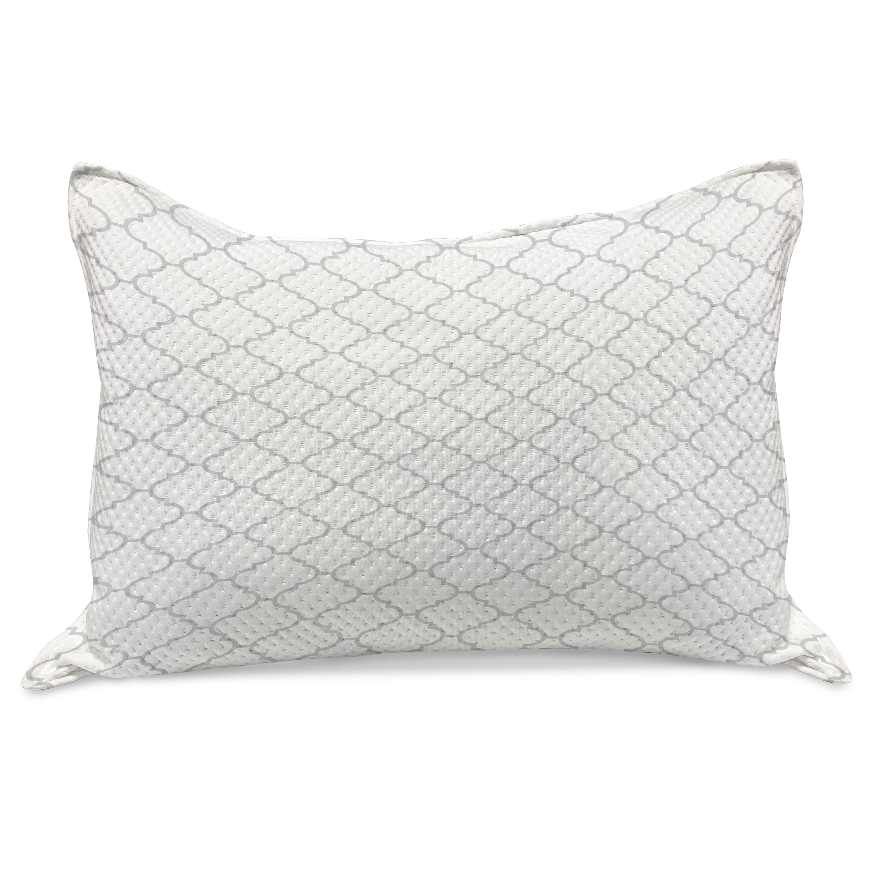 Grey Knitted Quilt Pillowcover, Simple Monochrome Patterns Geometric ...