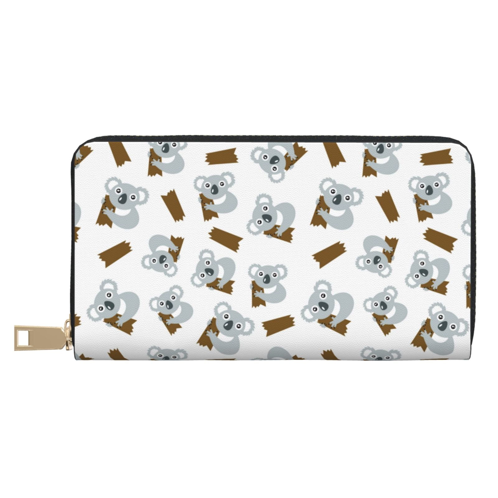 Grey Koala Wallet Women, Leather Bifold Multi Card Wallet, Women's ...