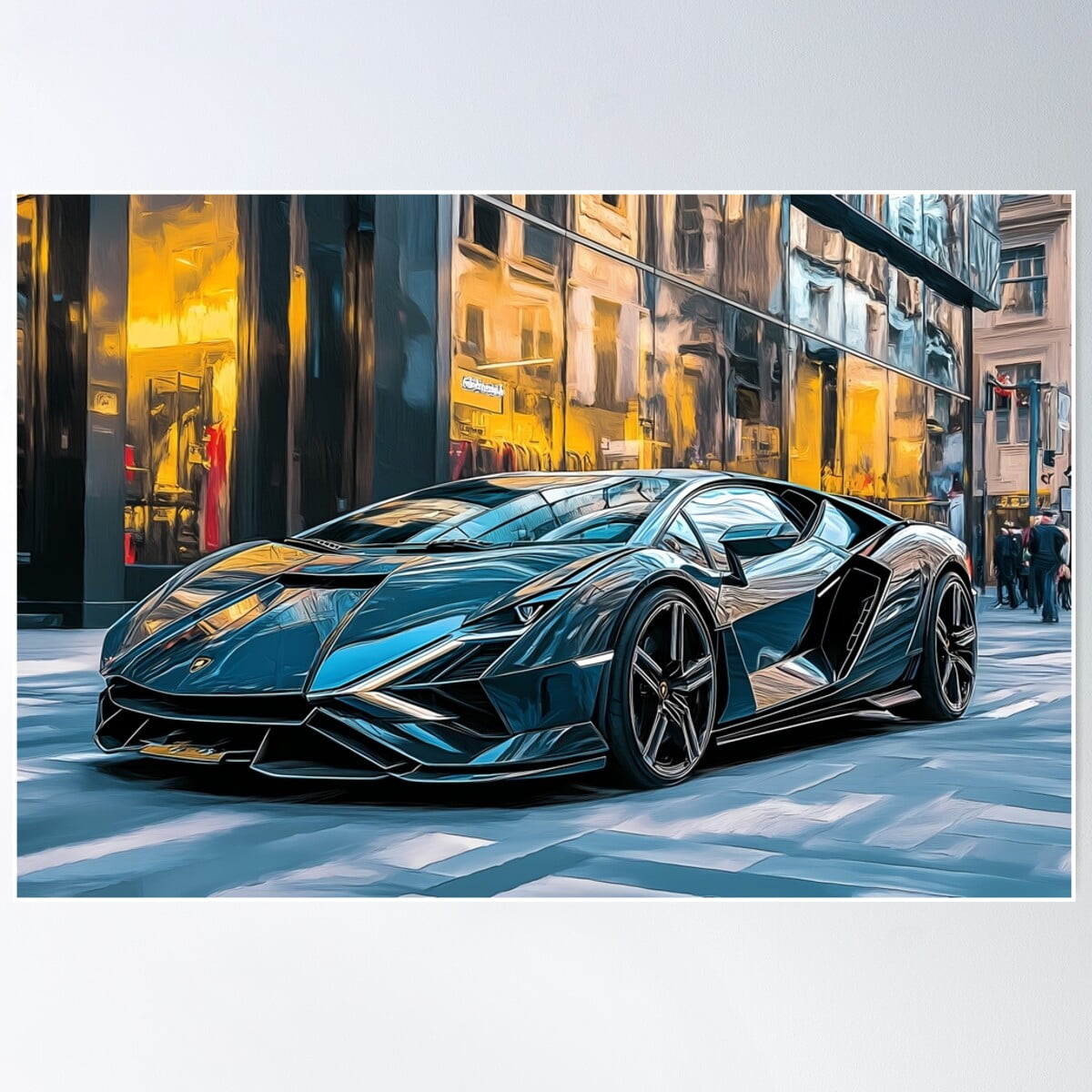 Grey Lamborghini Revuelto Ii Poster Wall Art, Modern Wall Decor For ...