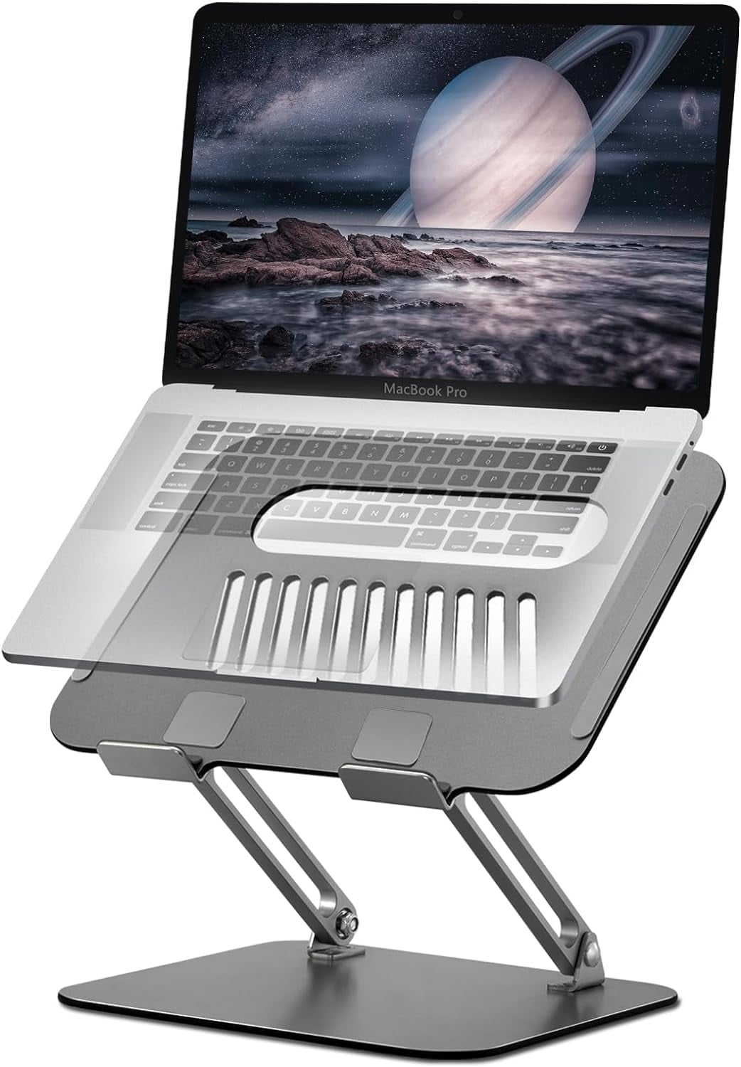 Grey Laptop Computer Stand for Desk, Strong Ergonomic Well-Built Design ...