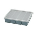 Grey Large Ice Cubes Silicone Molds Food Grade Ice Tray With Lid ...