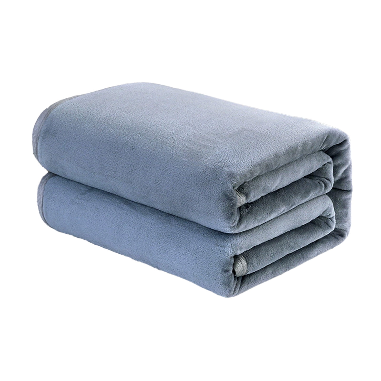 Grey Large Super-Soft Thickened Solid Color Blanket Made Of Polyester ...