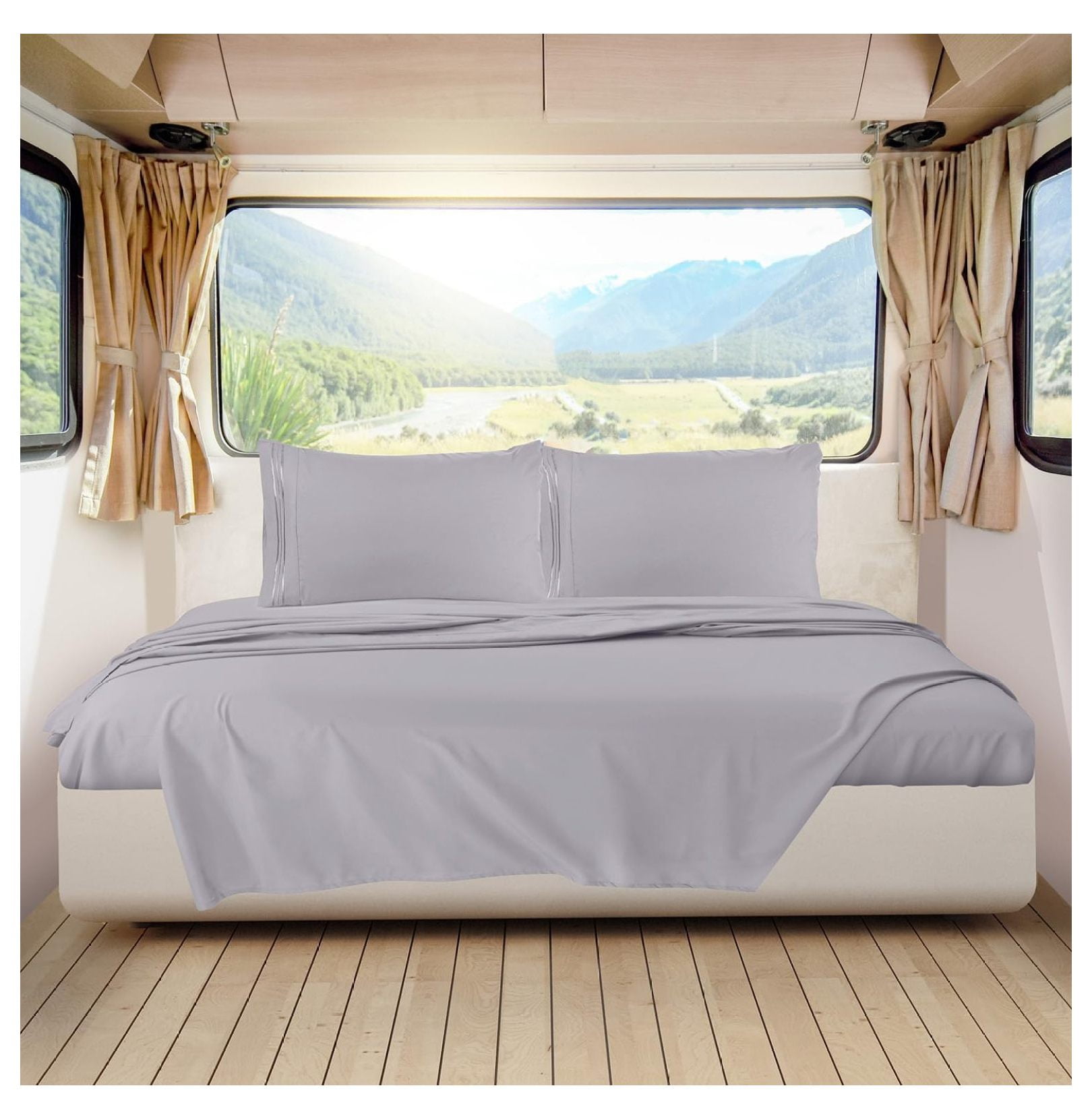 Grey Lavender RV Queen Sheets – Super Soft RV Short Queen Sheets for RV ...