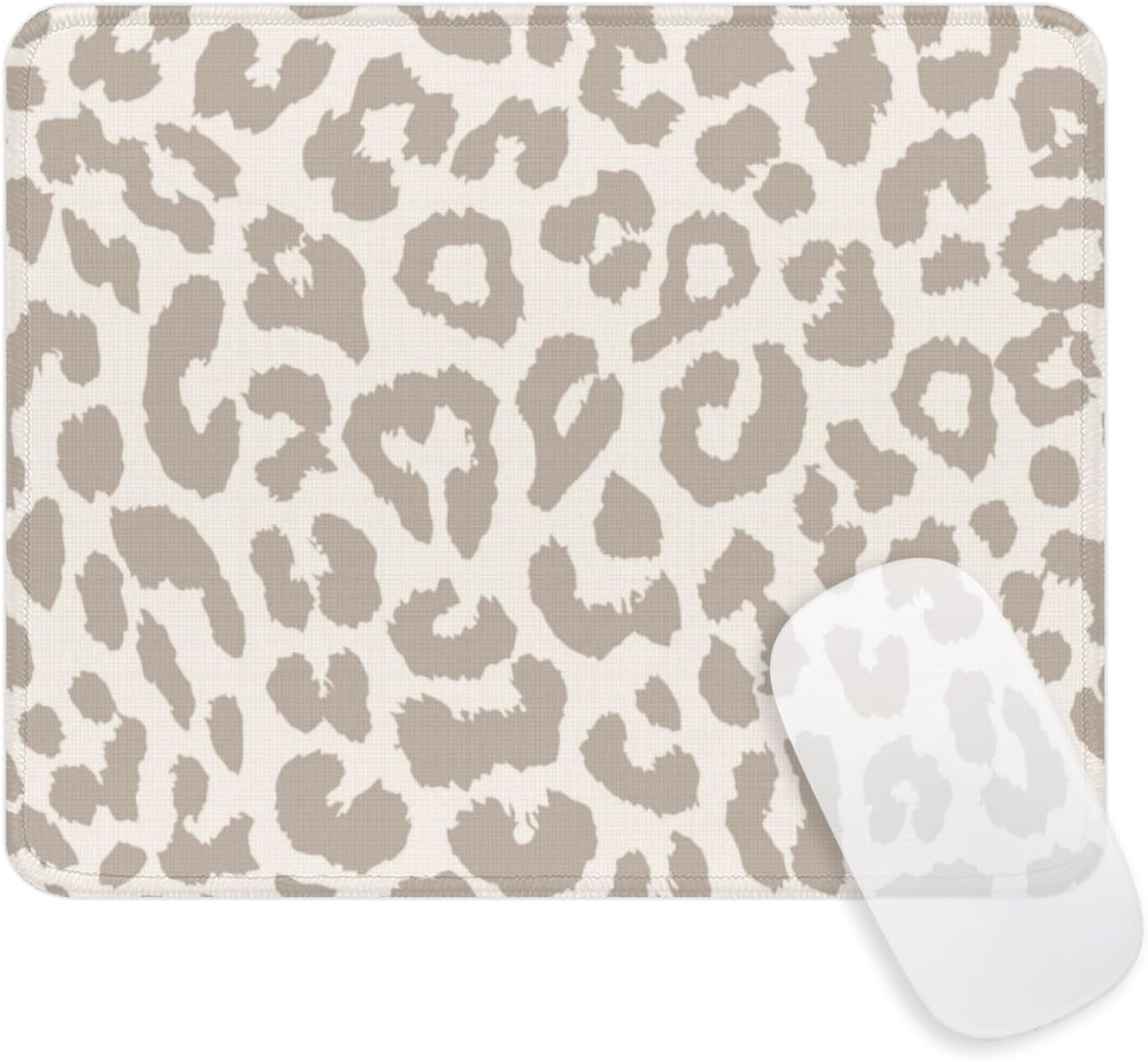 Grey Leopard Print Square Mouse Pad,Cute Small Mouse Pads for Desk ...