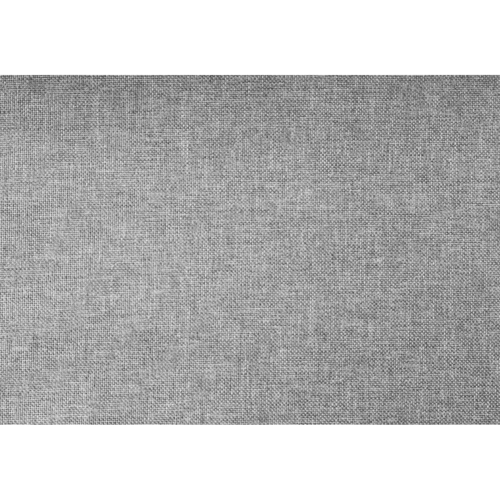 Grey Linen Bed with Black Plastic Feet - Full Size for Bedroom ...