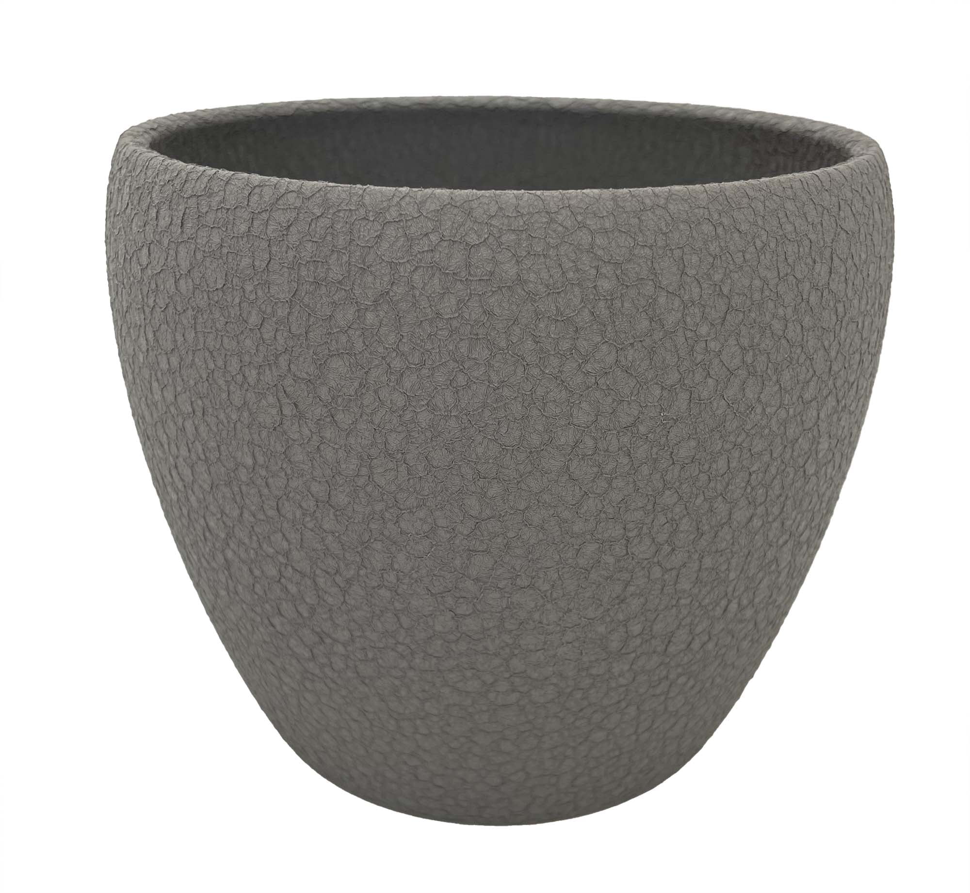 Grey Lizard Textured Round Ceramic Pot - 6" x 5.25" - Walmart.com