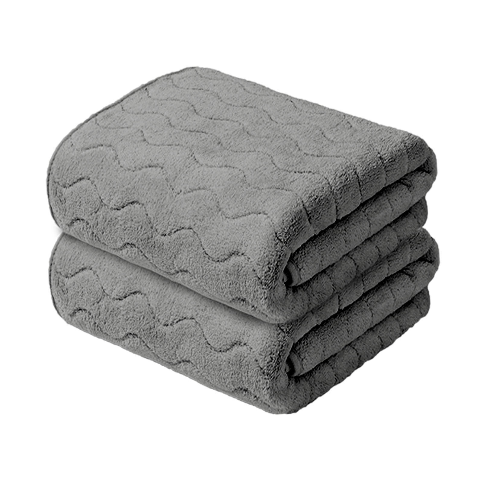 Grey Luxury Spa Towel Set Waffle Knit Pattern 18X12X3Cm Pack Size Hotel Grade Bathroom Essential ...