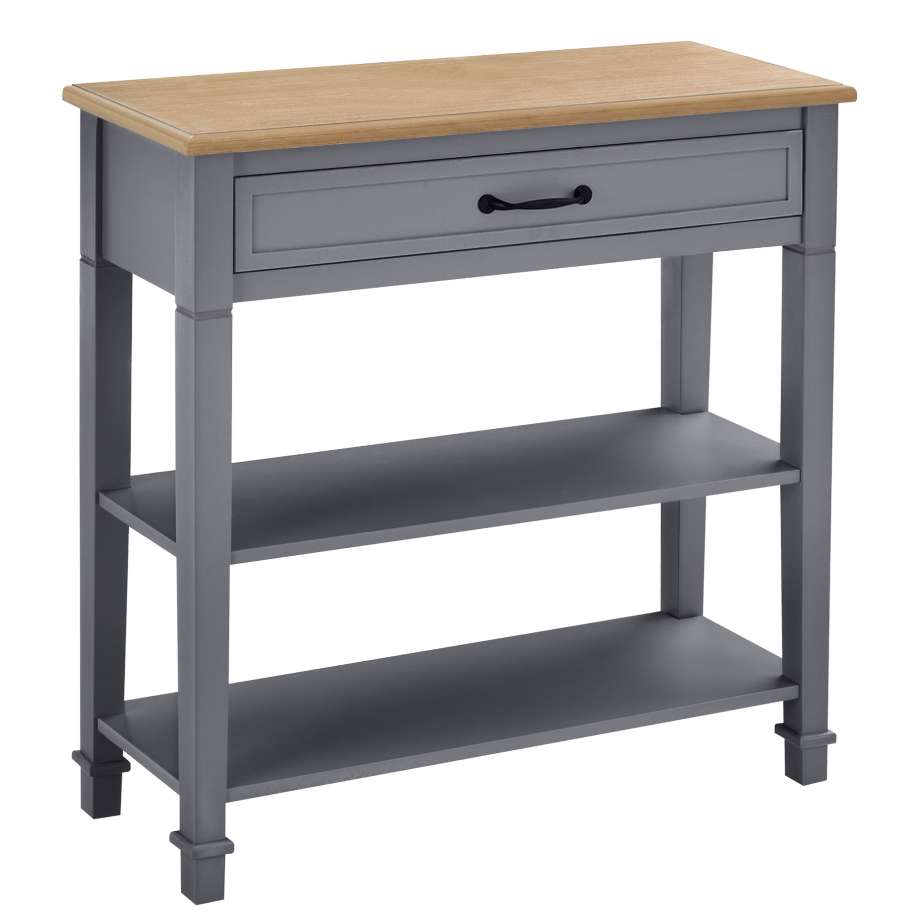 Grey MDF Entry Table+Two Shelves & Drawer"-"Foyer Organization+Separate ...