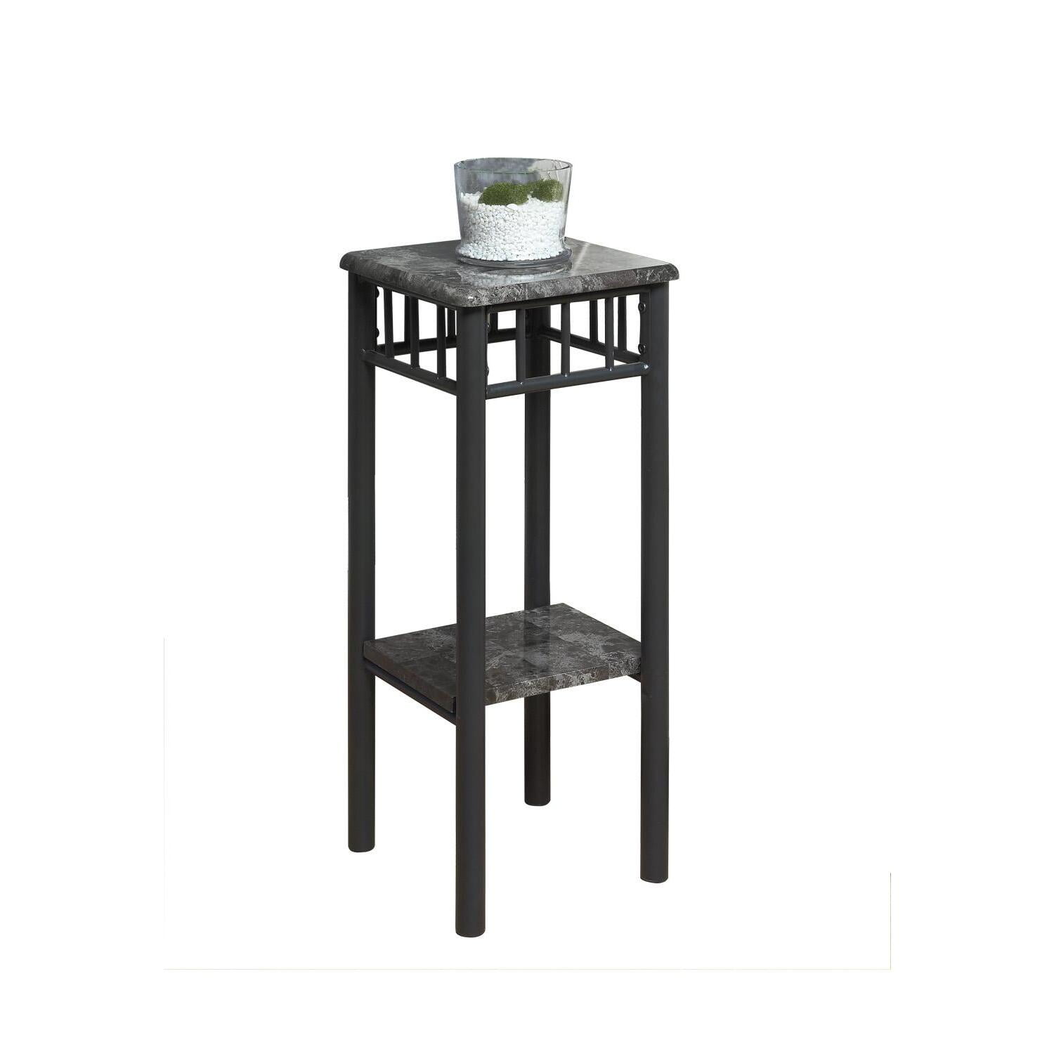 Grey Marble / Charcoal Metal Plant Stand - Walmart.com