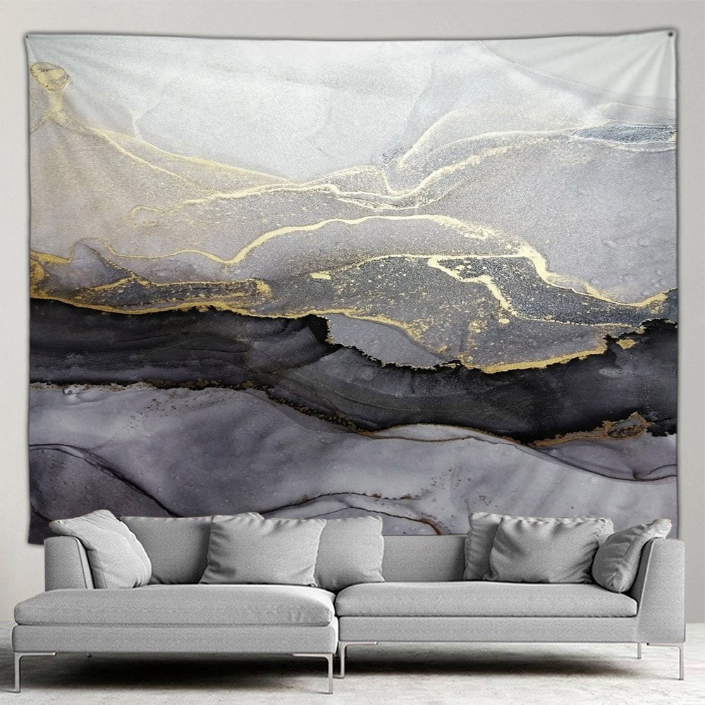Grey Marble Textured Tapestry Wall Effect Wallpaper Vintage Rustic ...