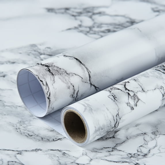 [Grey Marble Wallpaper] Peel and Stick Grey Marble Wallpaper | 120"x 15 ...
