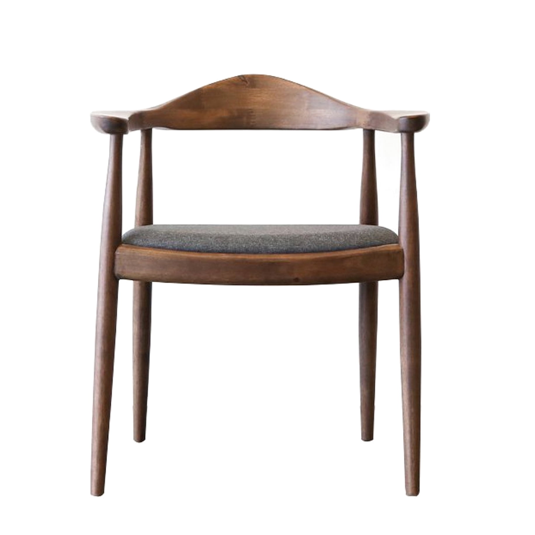 Grey Mid-century Modern Dining Chair, Solid Construction, 25.00 In ...