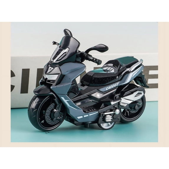 Grey Mini Sports Motorcycle Model Die Cast Alloy Body With Plastic ...